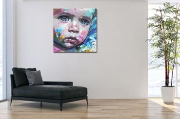 Buy art - Colorful abstract child's face in pop art style